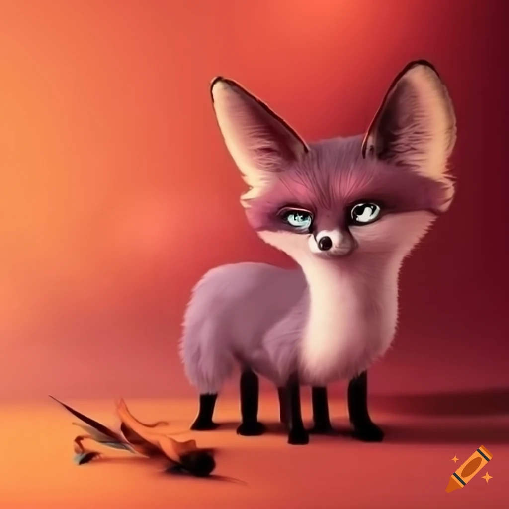 A pink fox on Craiyon