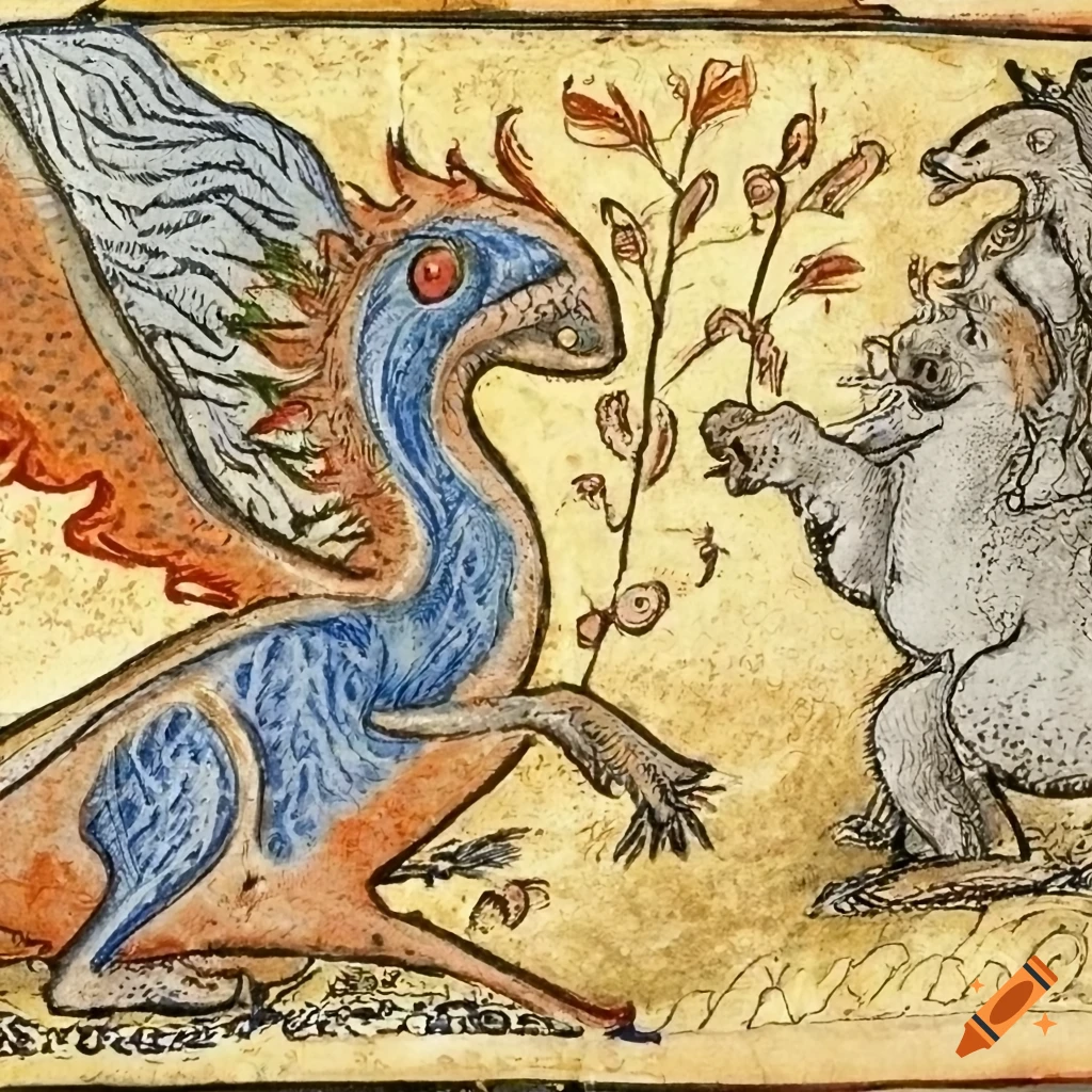 High resolution, fine detail, wide view, color pen and ink illustration ...