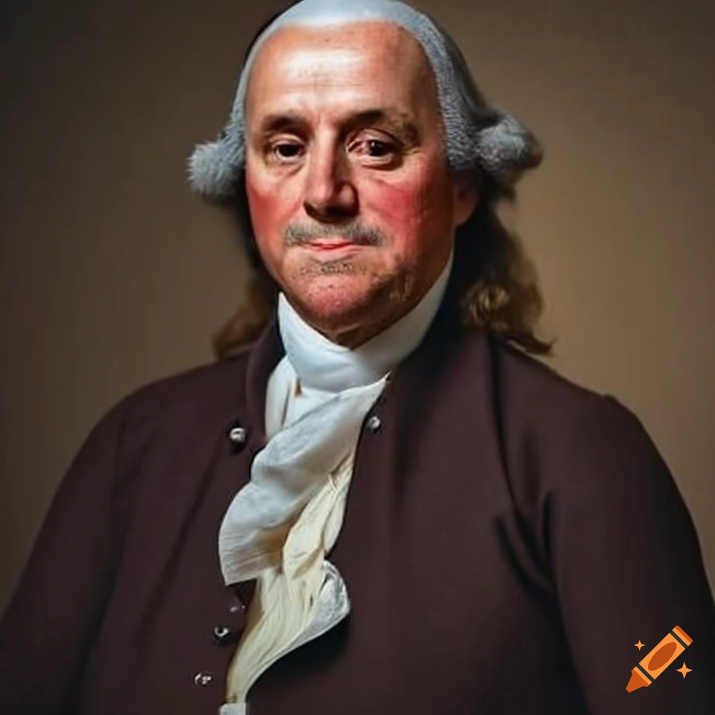 Benjamin franklin from the front on Craiyon