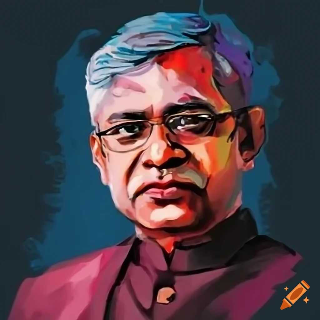 A portrait of ashwini vaishnav, indian minister of railways