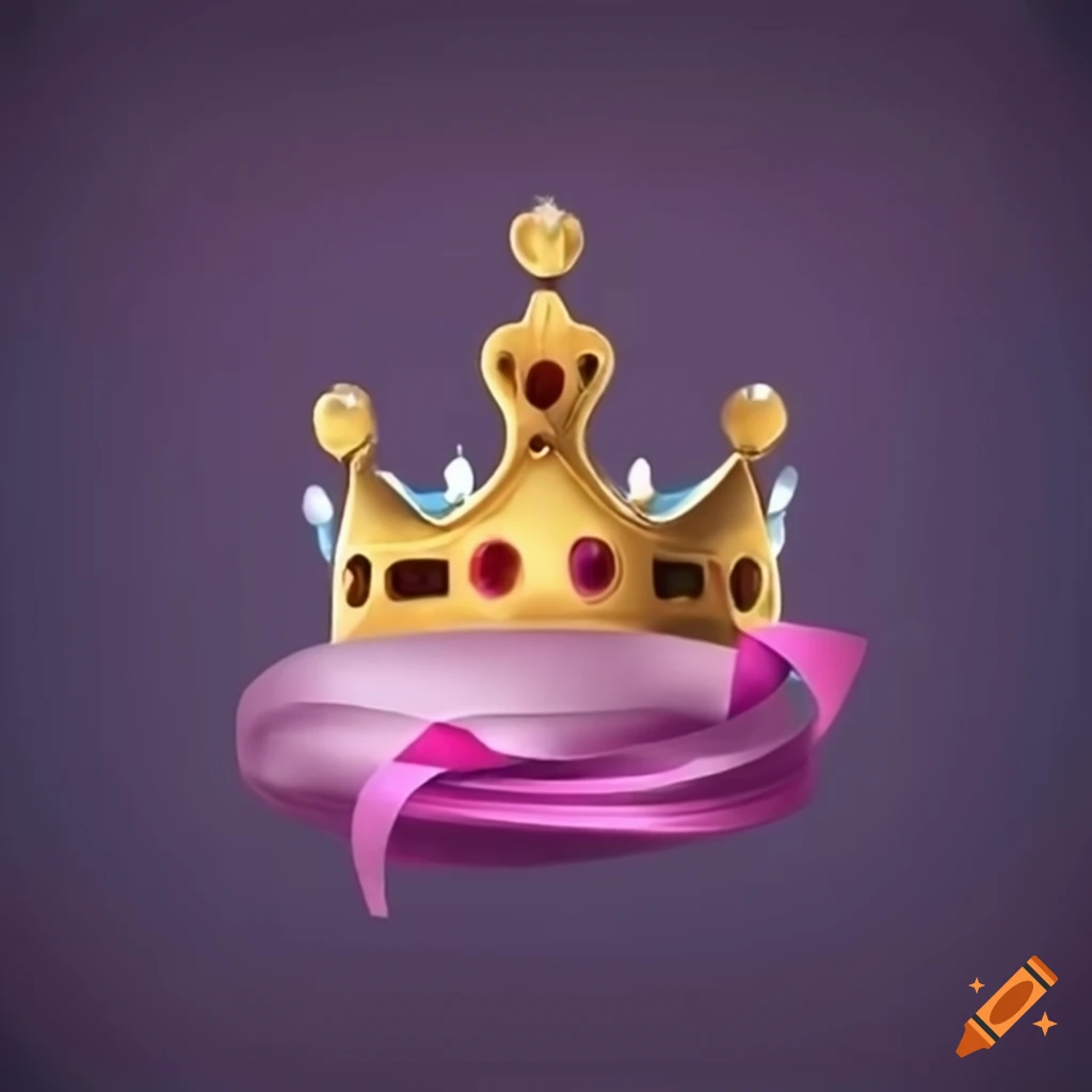 Beautiful crown with ribbons