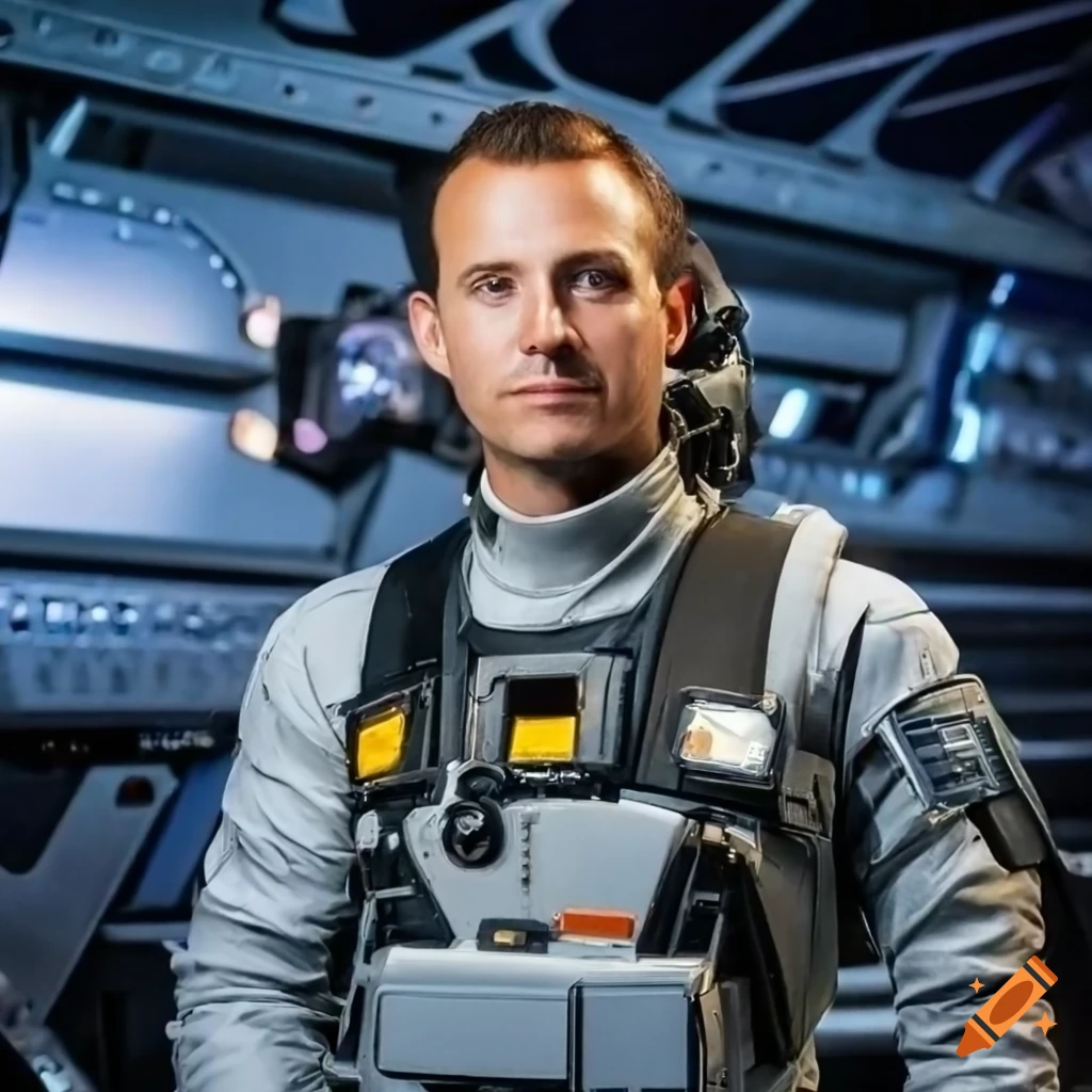 Portrait of a casual space smuggler, freighter pilot in high-resolution ...