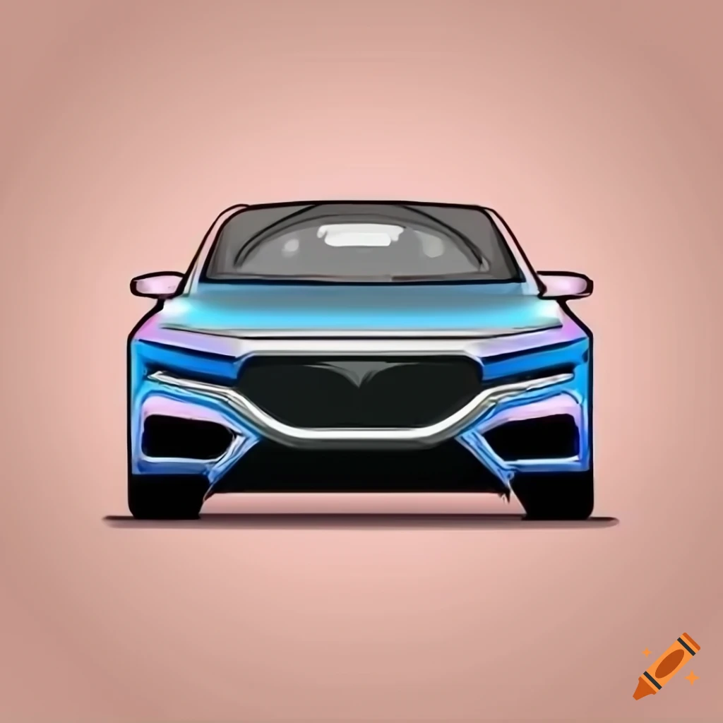 Draw a car sideways and simple but for a logo