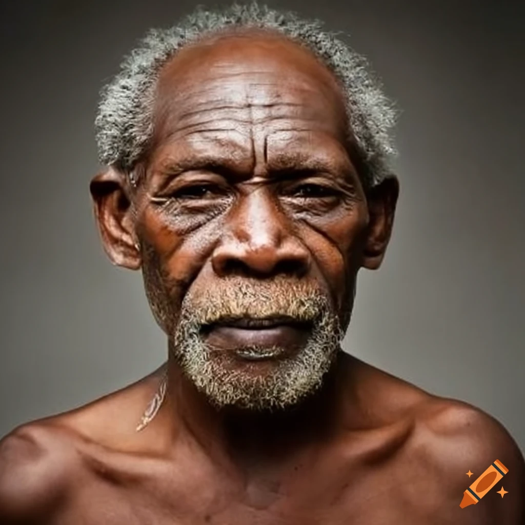 Middle aged papuan man on Craiyon
