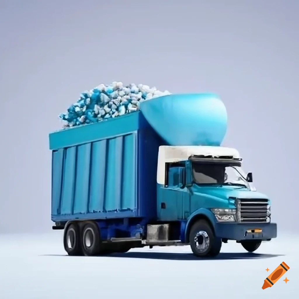 Truck carrying plastic pellets on Craiyon