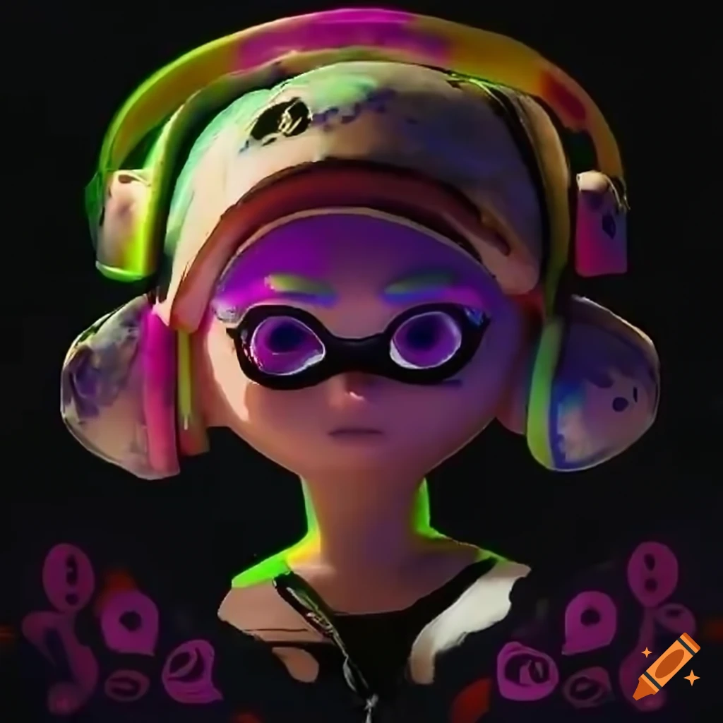 Splatoon,headphone on Craiyon