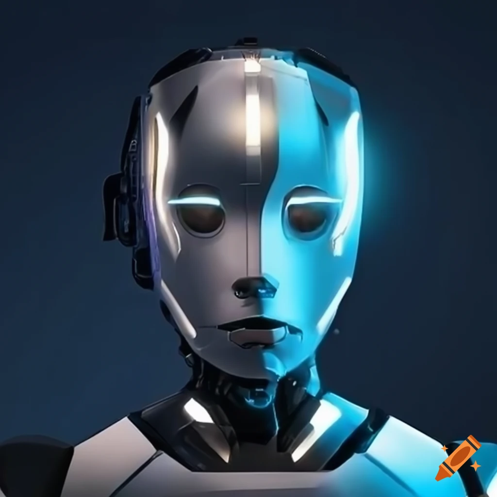 In a futuristic world, envision a humanoid robot known as the "luminous ...