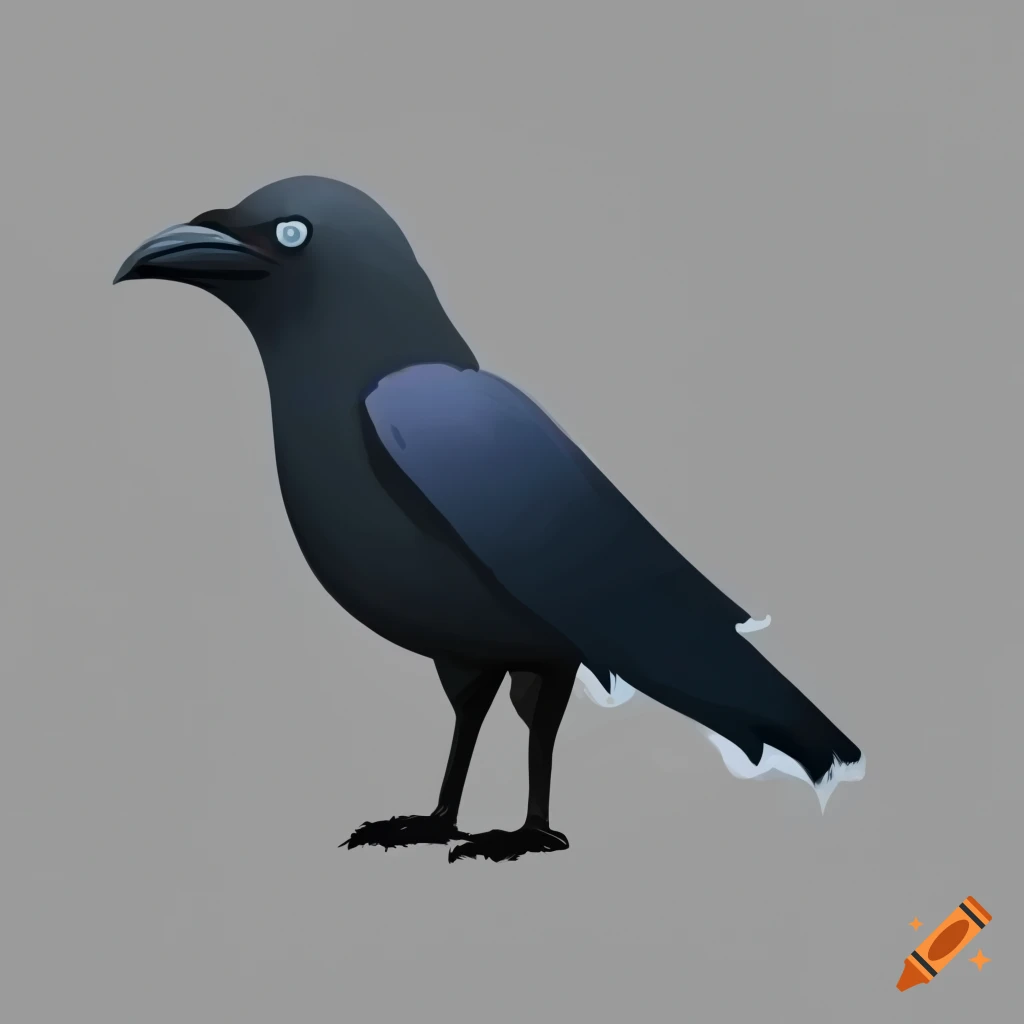 Crow with a broken left foot emoji