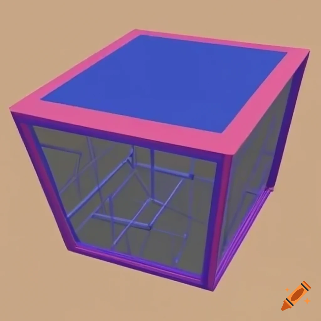 A hypercube composed of squares