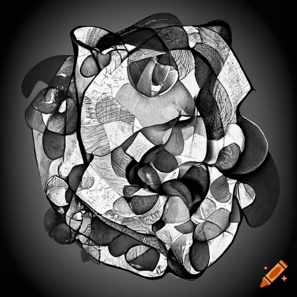 A collage of scraps of images overlapping on Craiyon