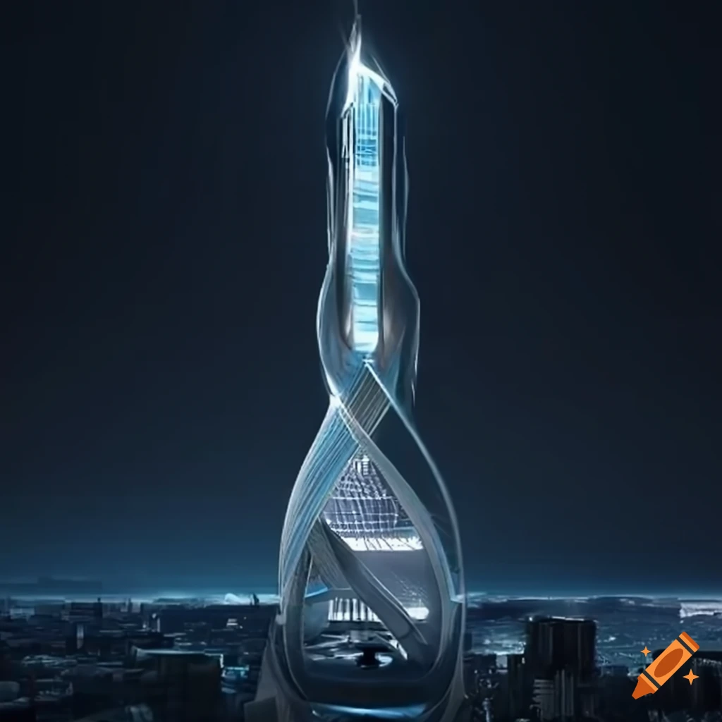 Tower tesla, futuristic
