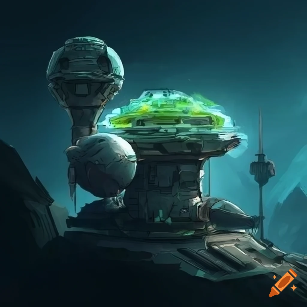 An unrealistic concept art of a sci-fi plant spaceship on Craiyon