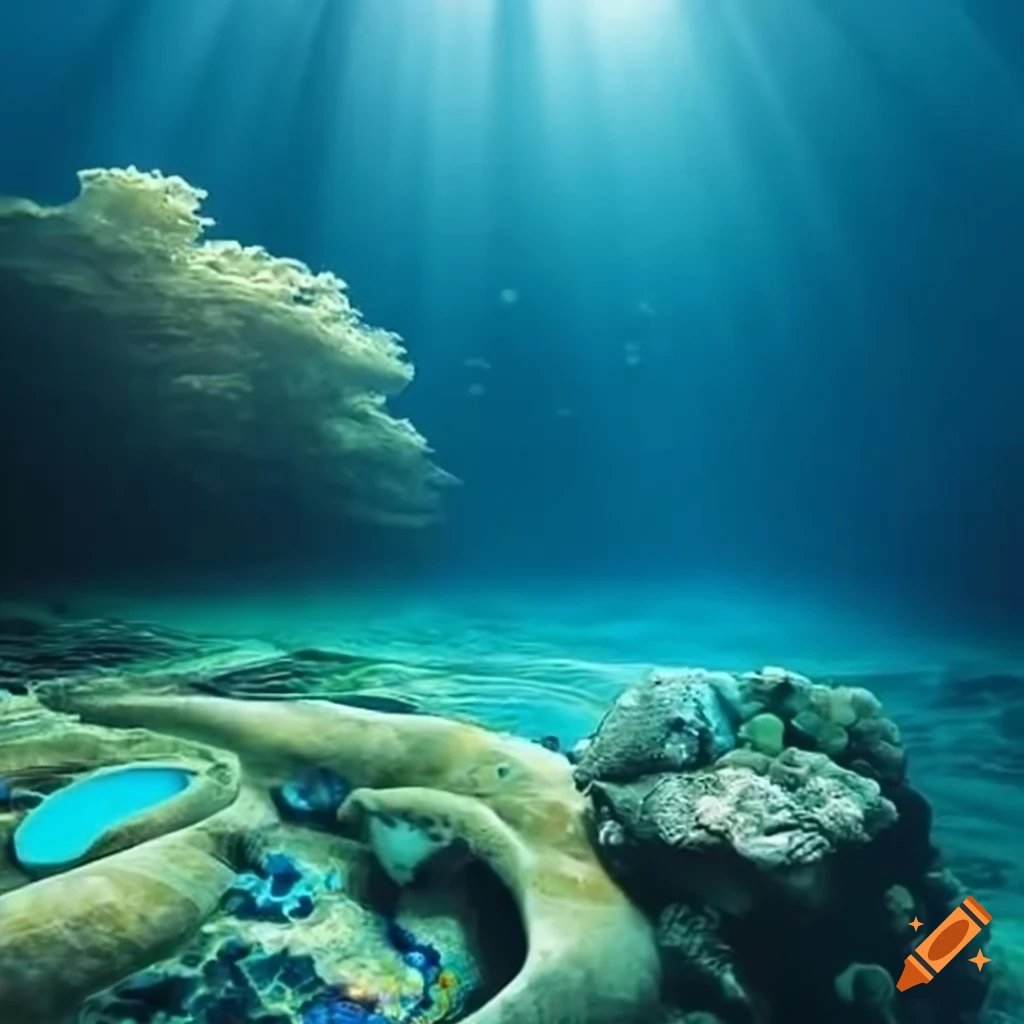 Hidden way under sea, sunshine