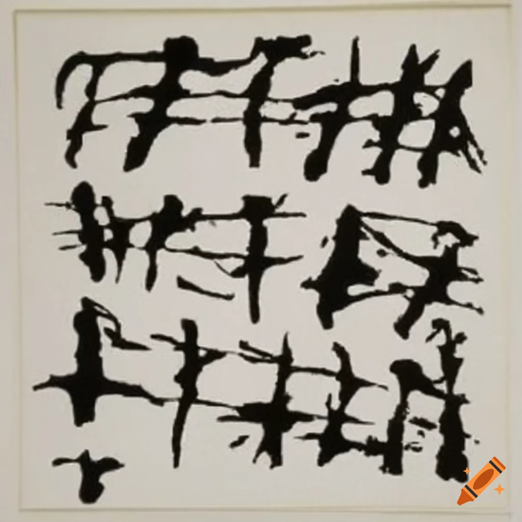 Henri michaux suggestive detailed caligraphic writing