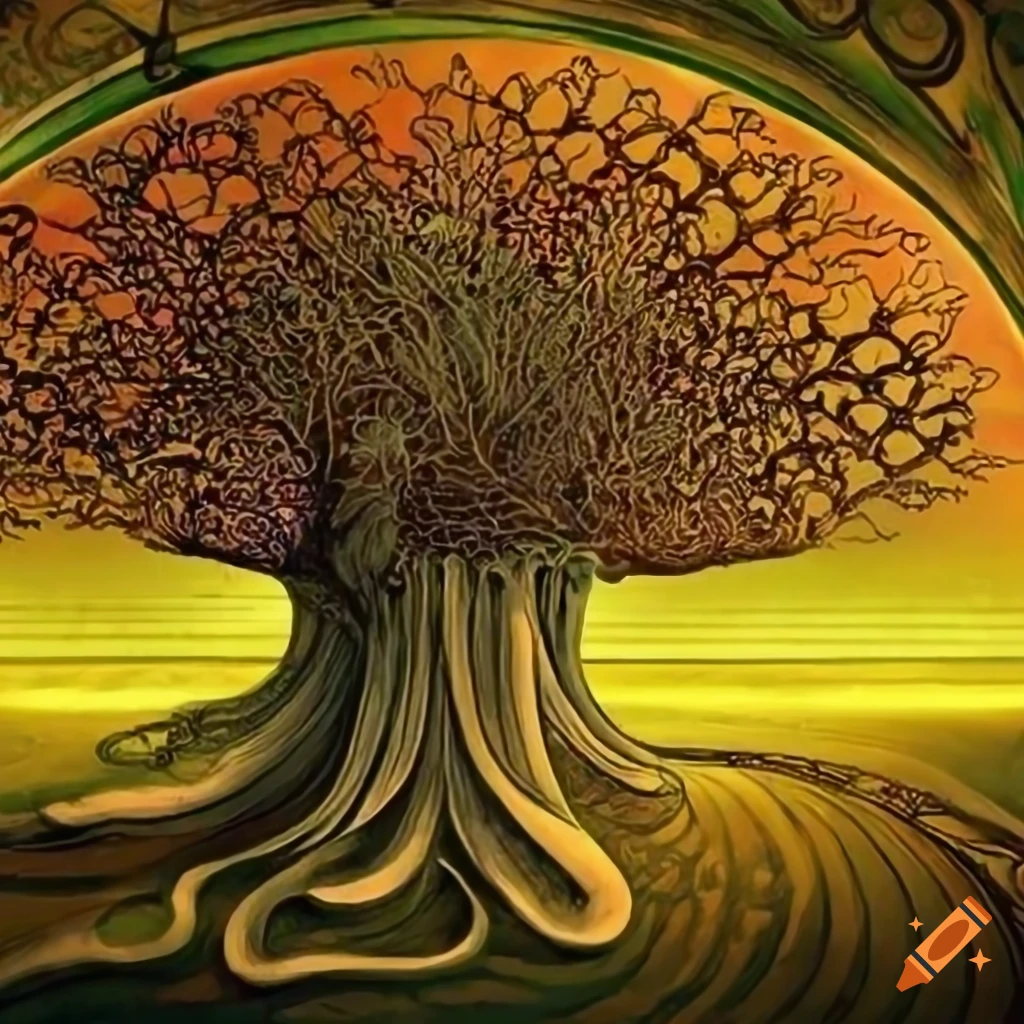 Image of tree in art nouveau style