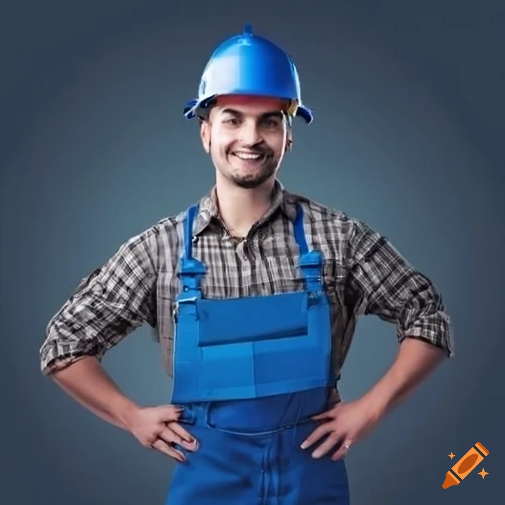 A smiling technician with his toolbox and a helmet