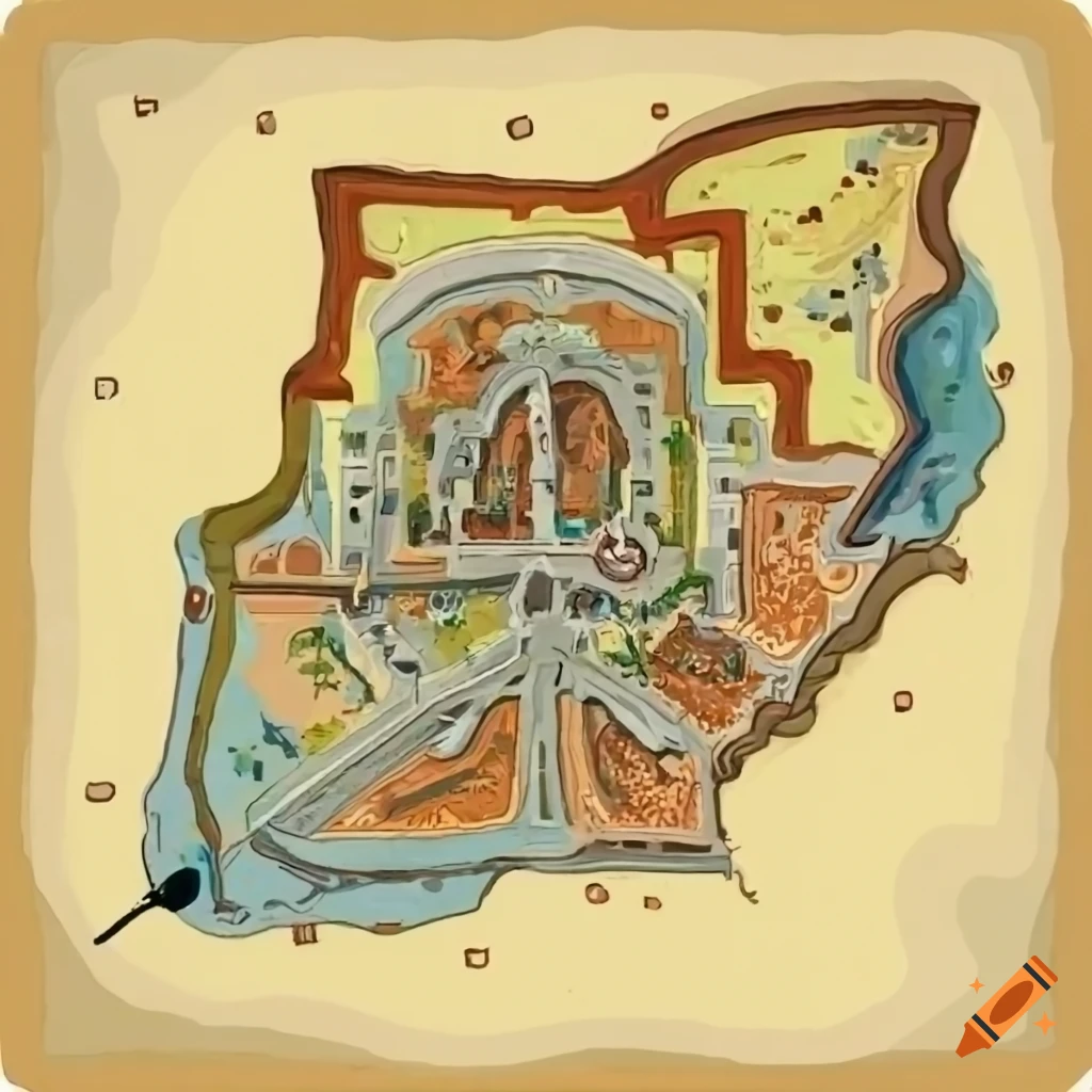 Fortress of reason, memory palace, map