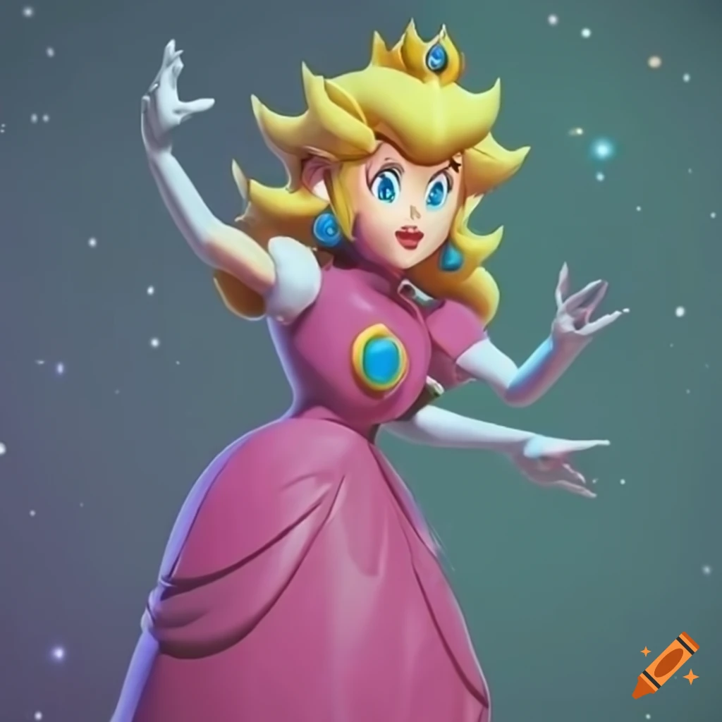 Princess peach in space on Craiyon