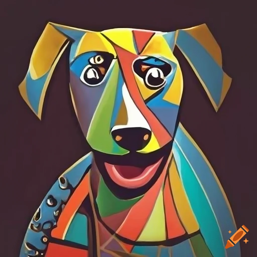 Dog in style of picasso