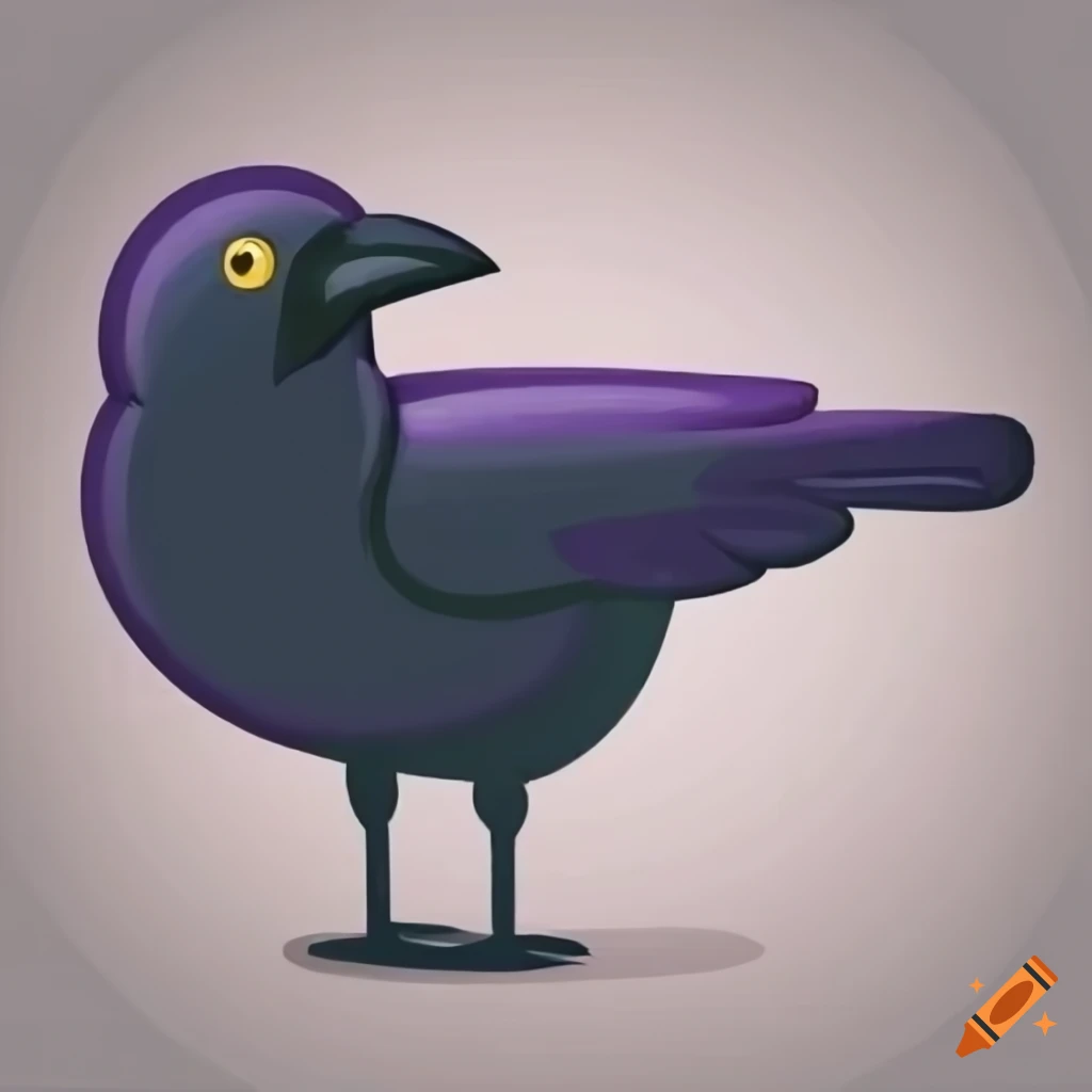 Emoji of a crow with a broken foot