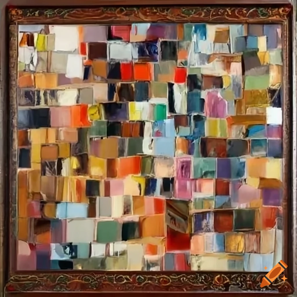 A collage of scraps of images overlapping