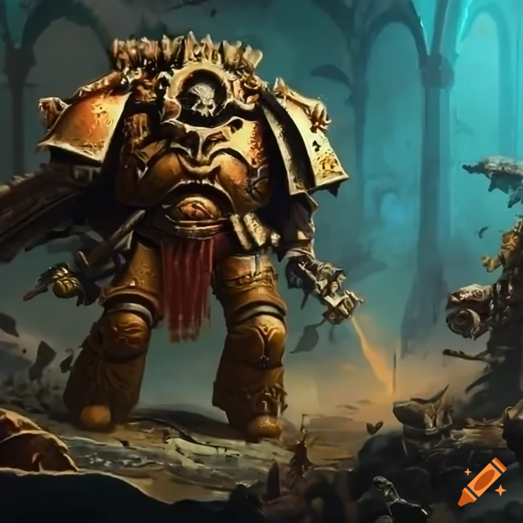 Warhammer scene on Craiyon