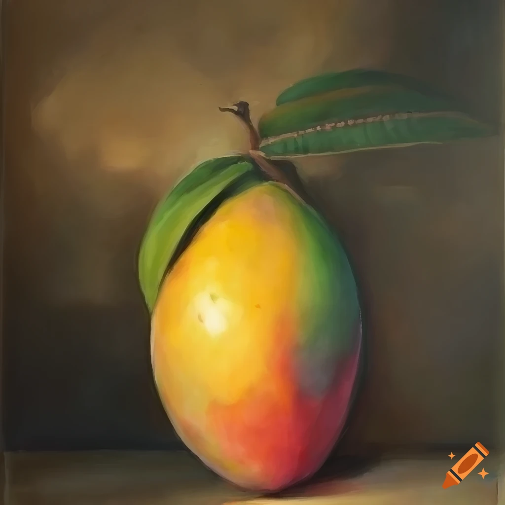 Painting of a mango on Craiyon