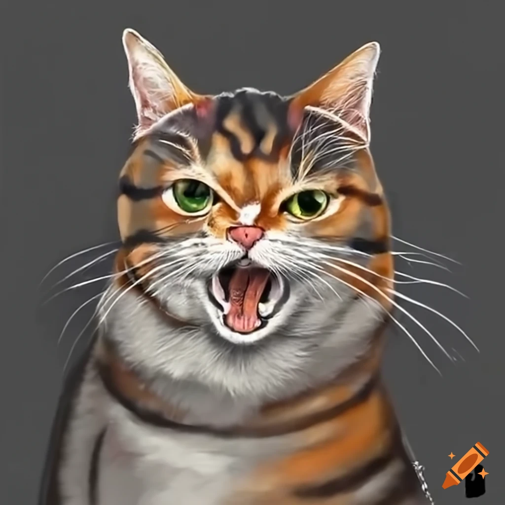 Cat singing on Craiyon