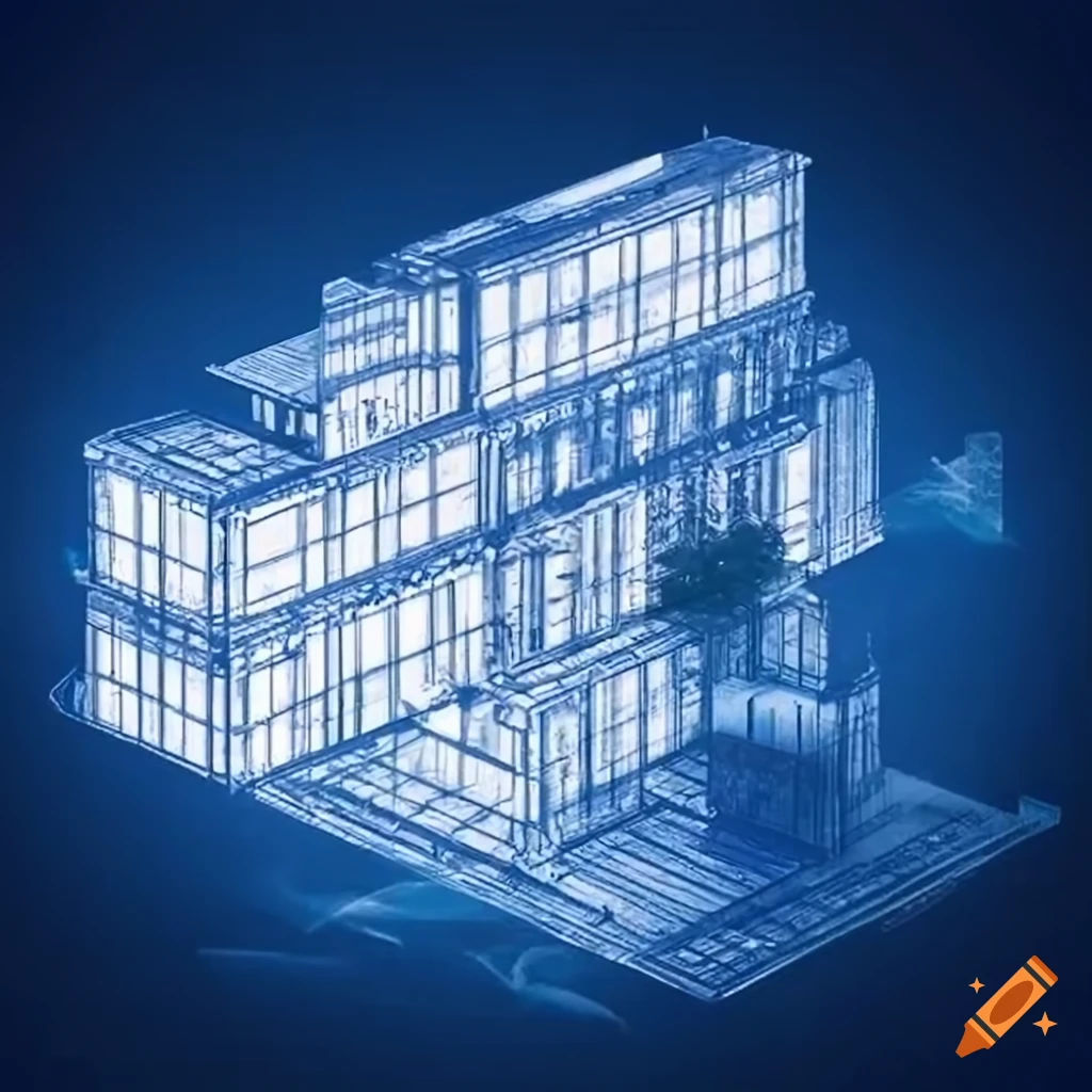 Architect design blueprint