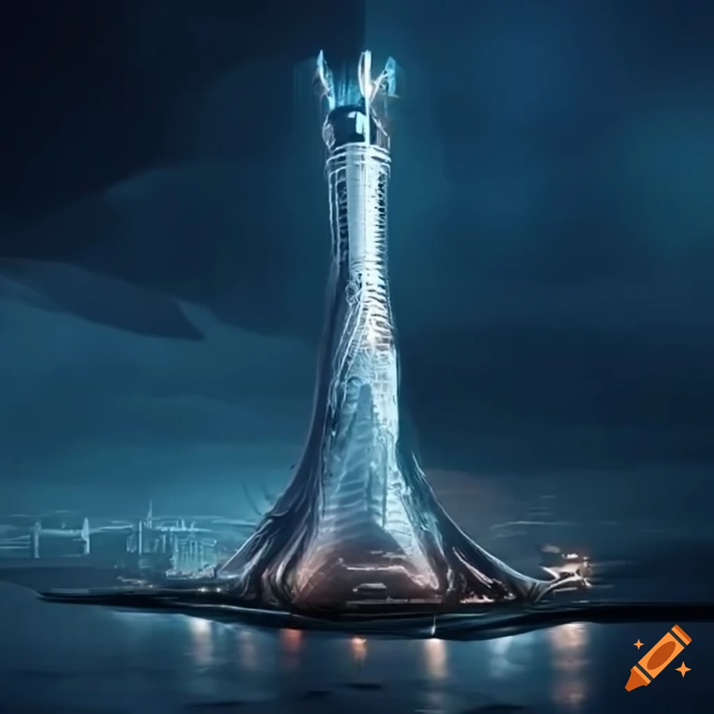 Tower tesla, futuristic