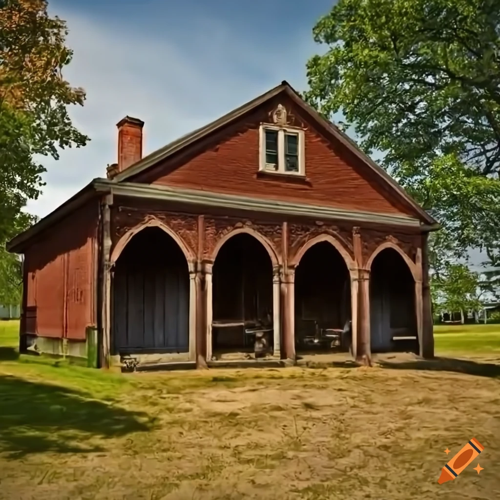 Highly detailed photorealistic of an 1880s livery stable on a sunny day ...