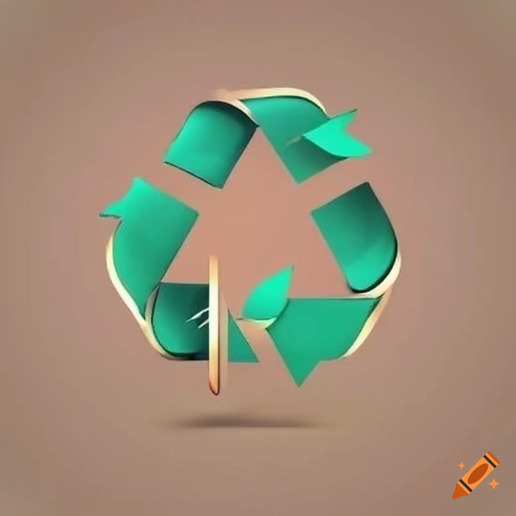 Logo of an environmental project aimed at the reuse of waste on Craiyon