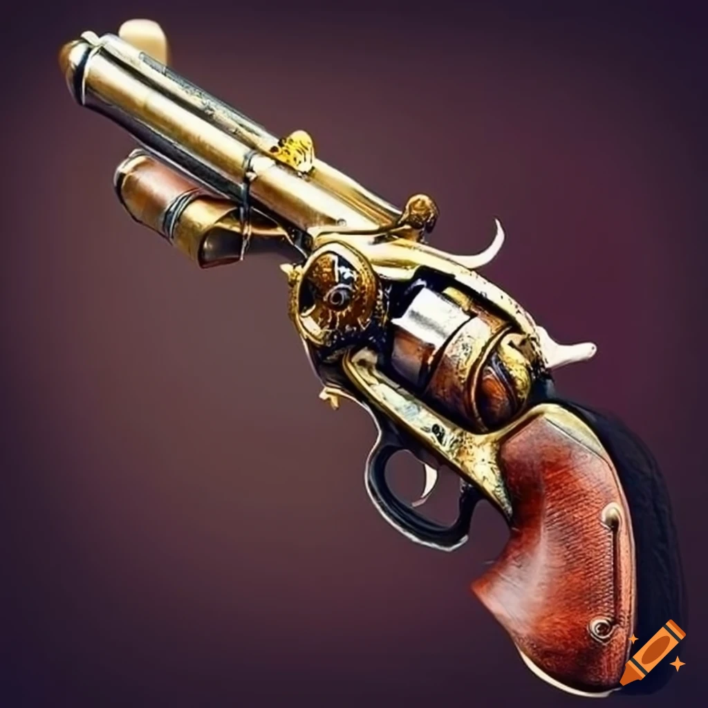 Twin steampunk revolvers