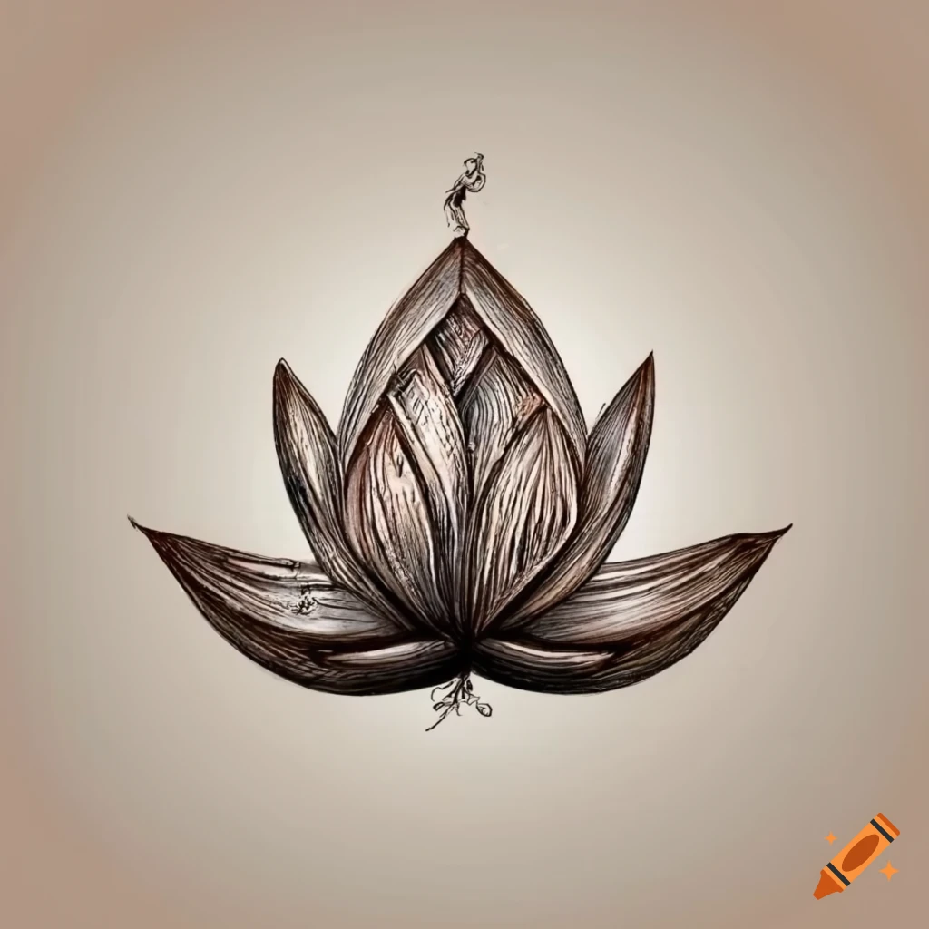 A logo depicting a lotus rising from mud, symbolizing growth and ...