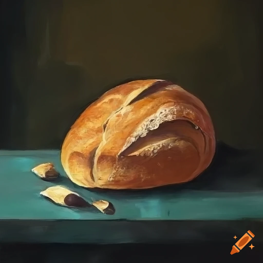 Fresh bread, painting