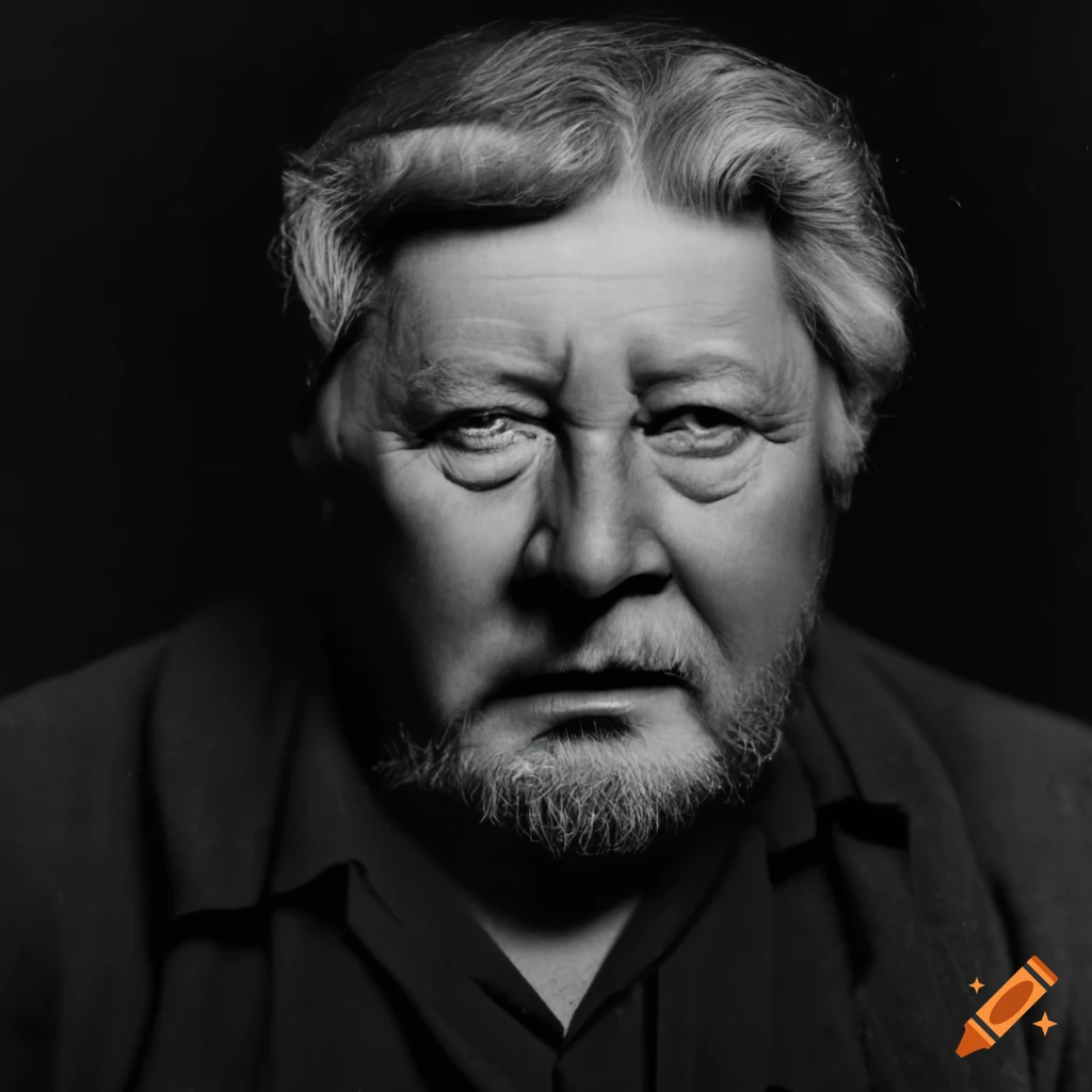 Portrait of peter ustinov on Craiyon