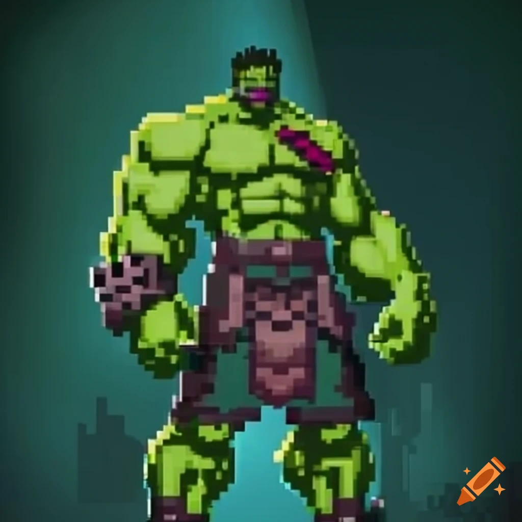 Minecraft Pixel Art Hulk