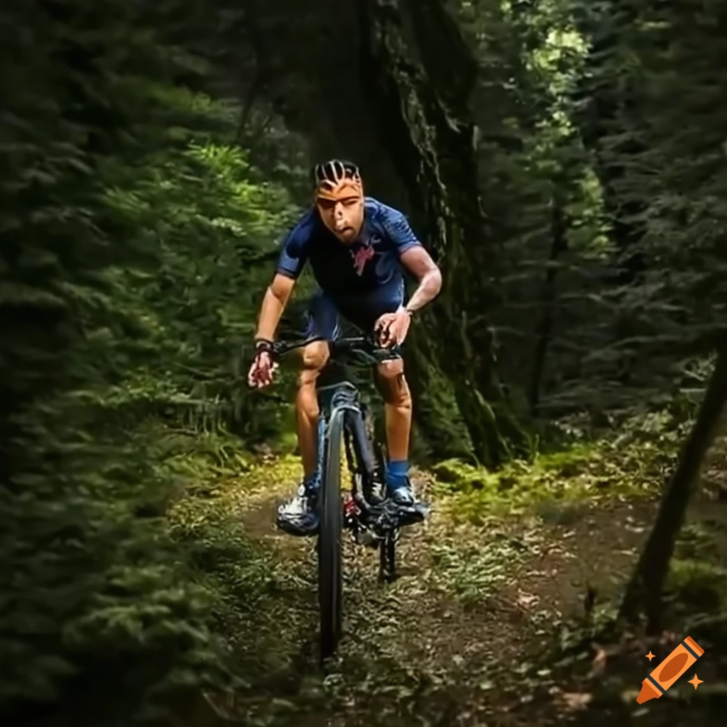 Mbappe on a mountain bike