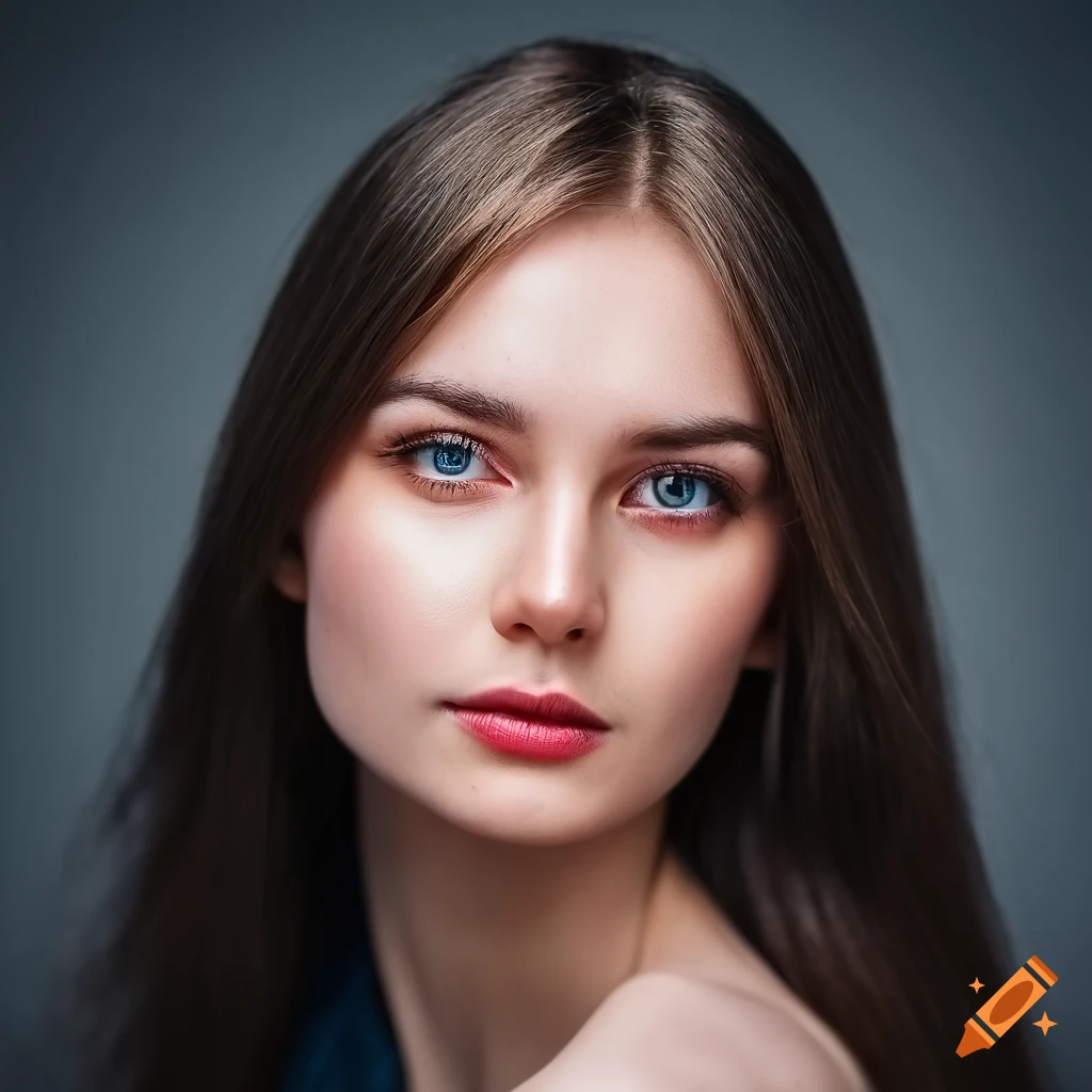 Hyper-realistic portrait of a young russian woman with striking ...