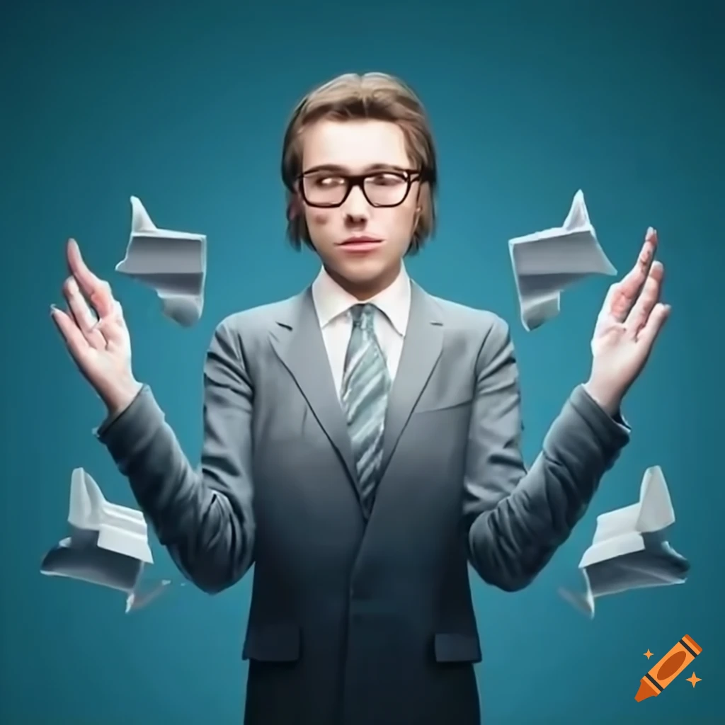 Very distracted person with multiple hands doing multiple things