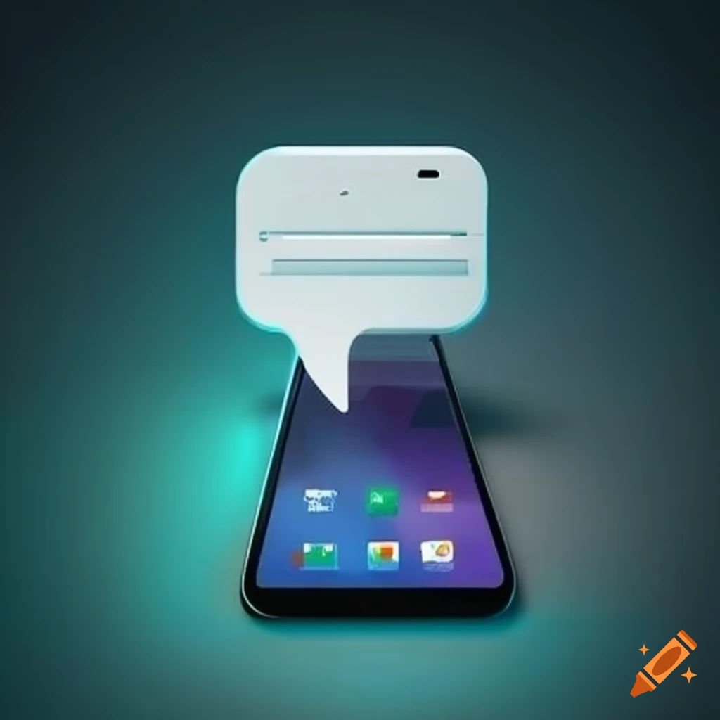 Smartphone chat display on Craiyon