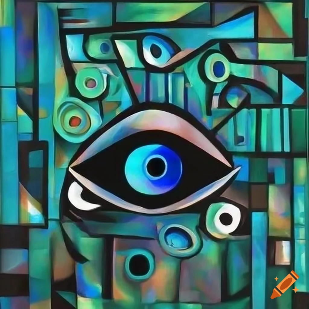 All-seeing eye cubism