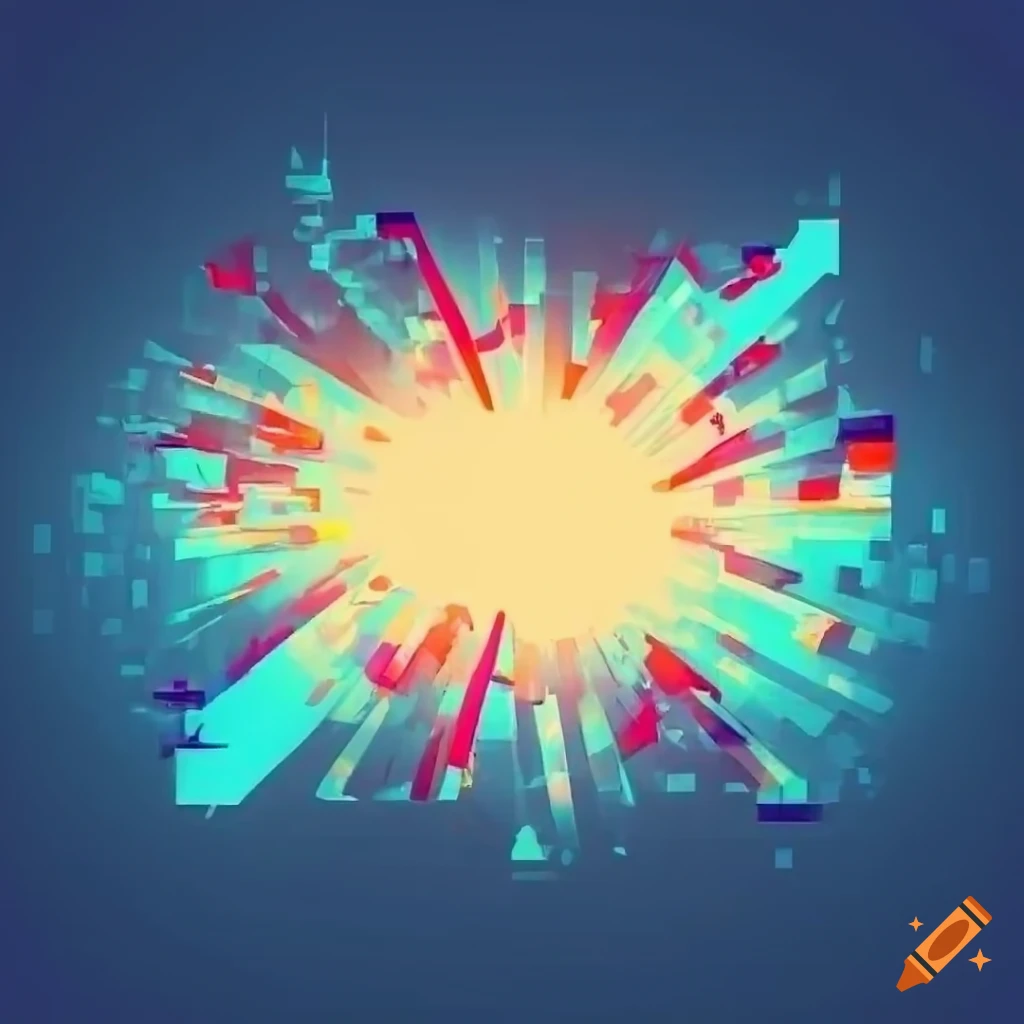 Bright abstract background, comic book style, glitching, spiderverse on ...