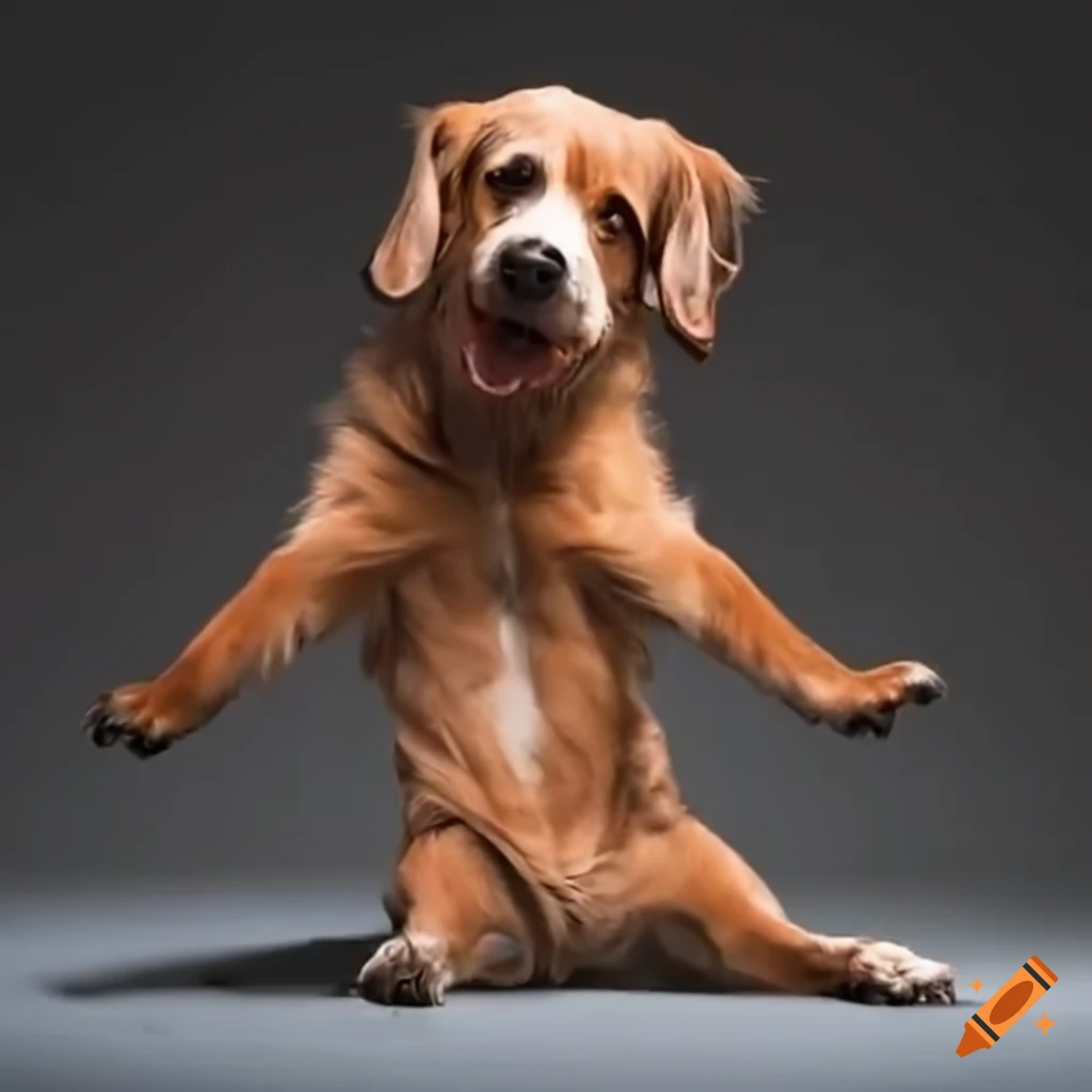 Dog dancing on Craiyon