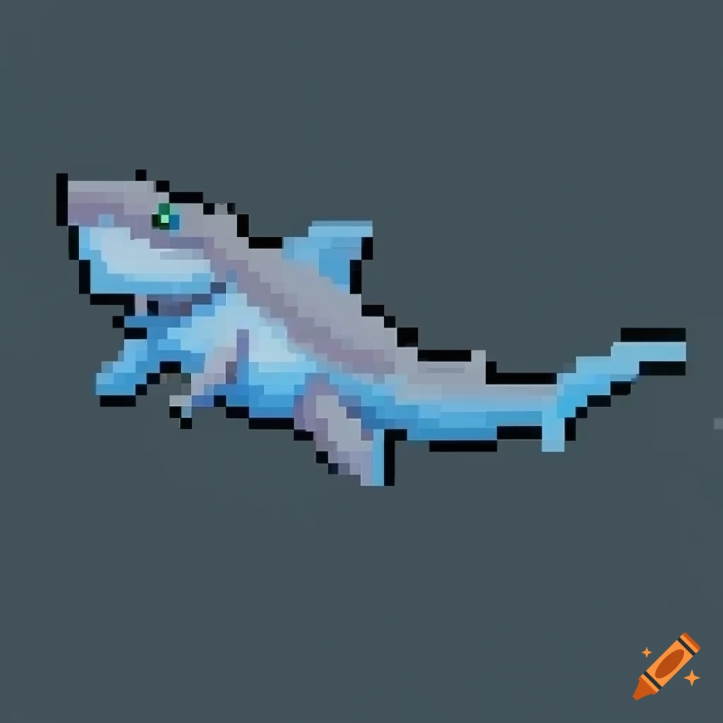Shark pixel art