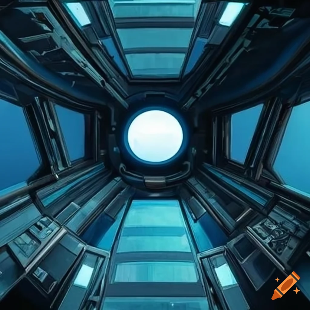 View from the window of the spaceship