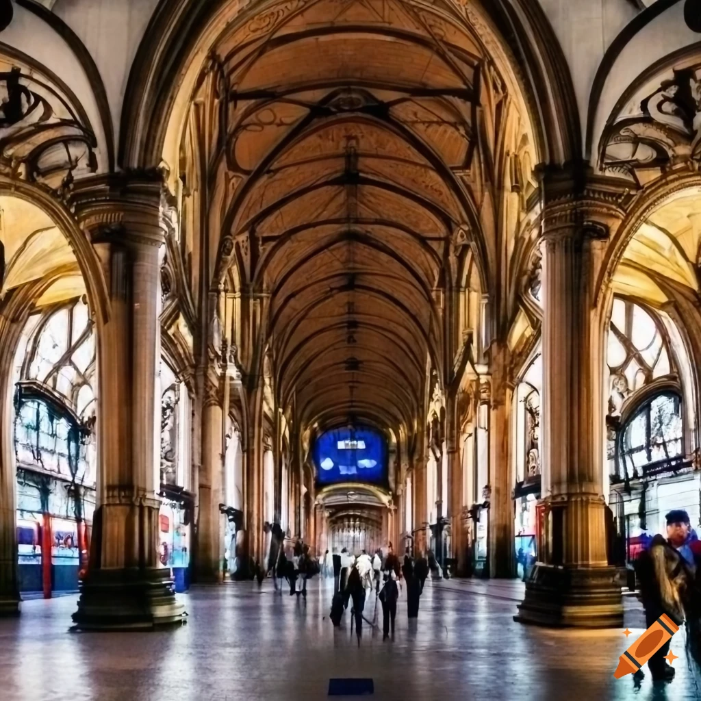 Euston station, london, original grand hall arches