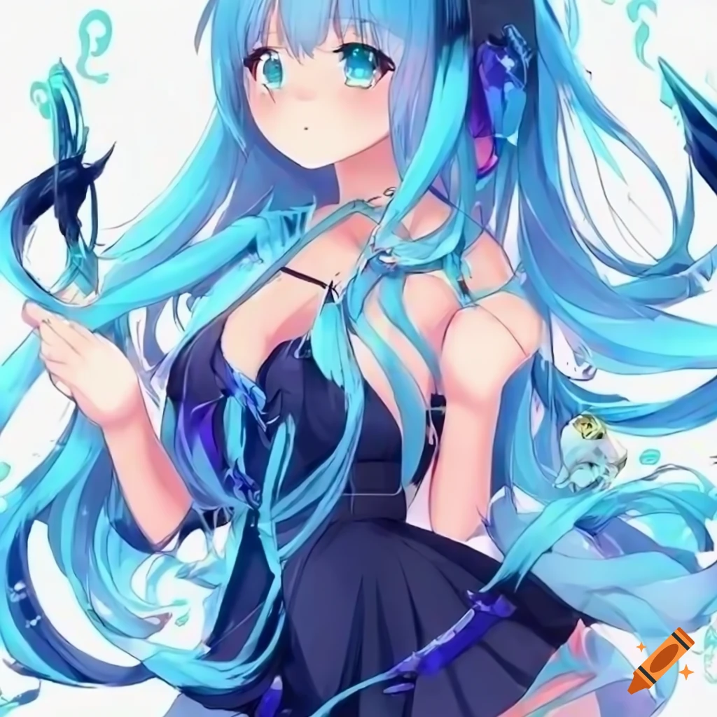 Anime vtuber girl blue on Craiyon