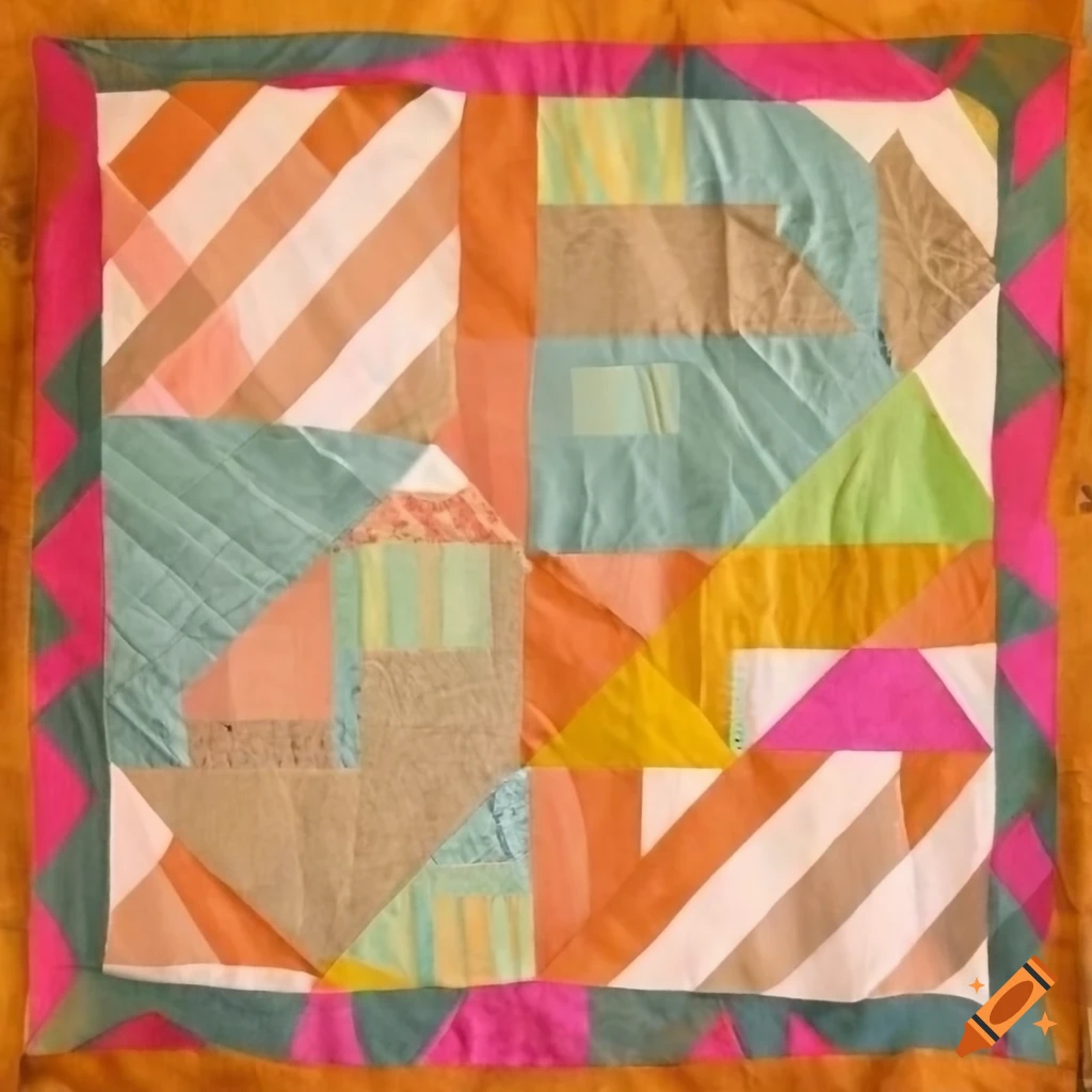 Modern quilt guild, improv guilt, geometric fiber art, realistic ...
