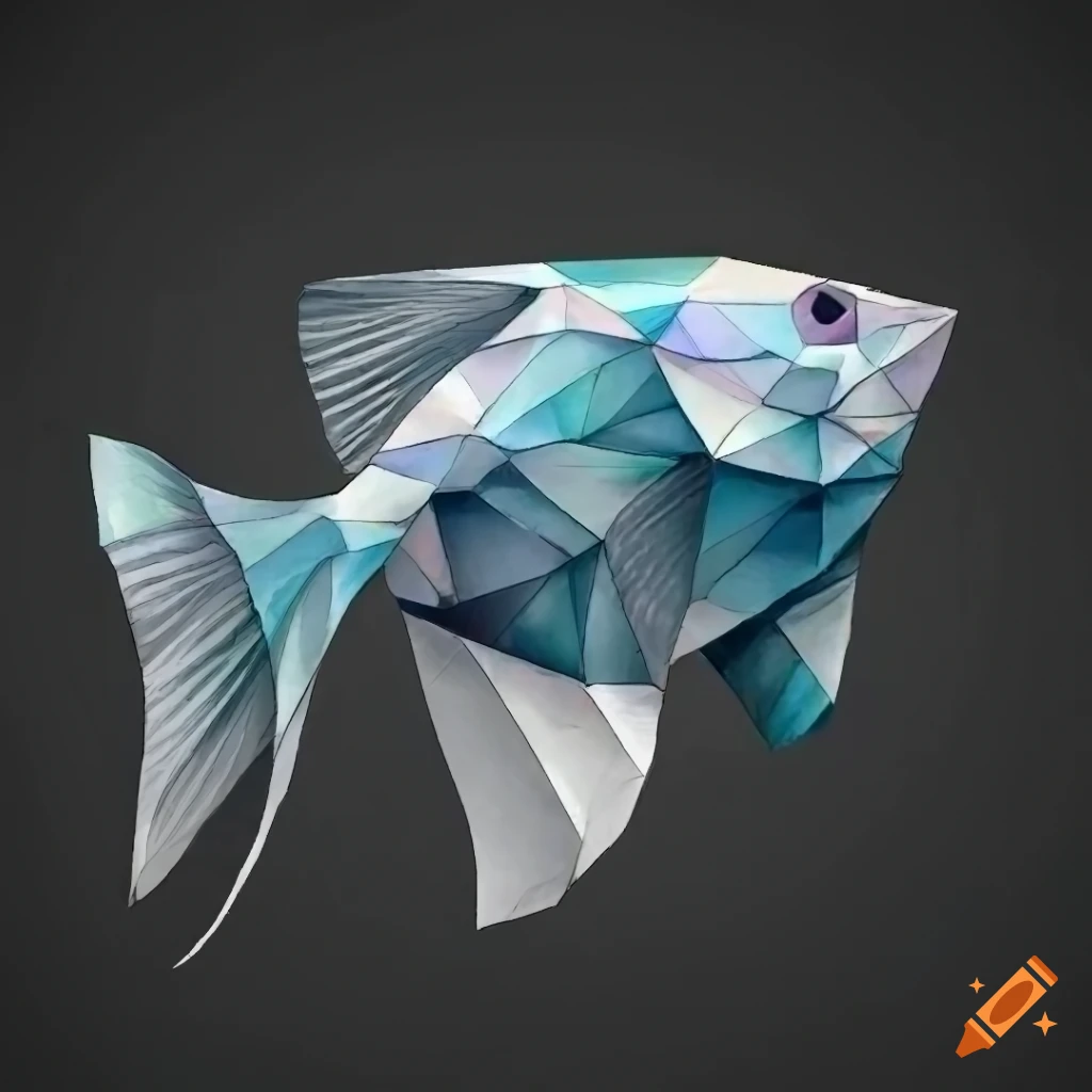 Polygon fish on Craiyon